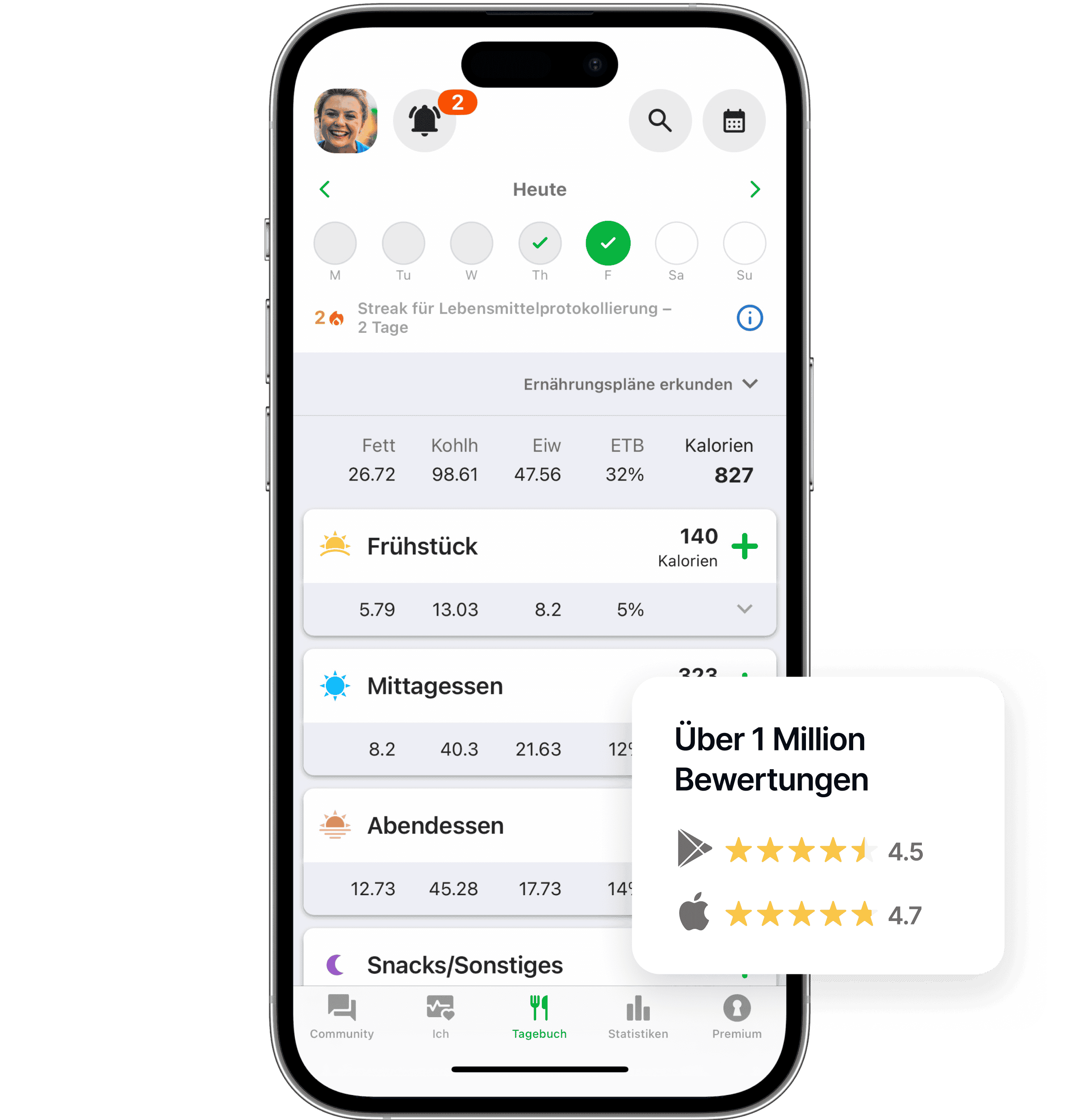 Abnehm-App, Ernährungstracker und mehr – entwickelt zum Abnehmen