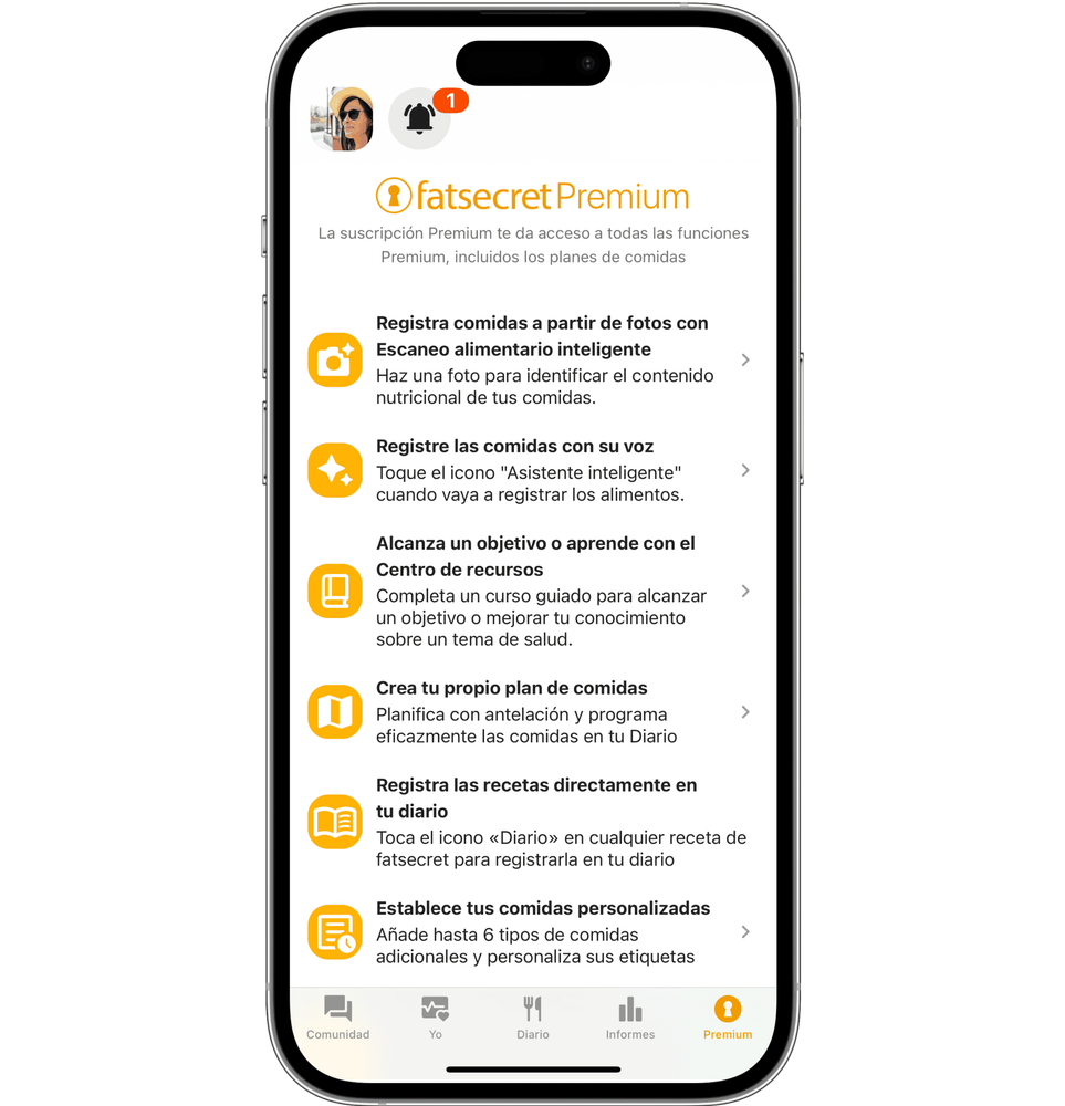 Alcanza tus objetivos de pérdida de peso con fatsecret